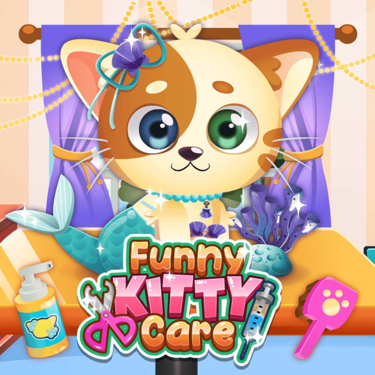 FUNNY KITTY CARE - เล่นออนไลน์ฟรี! | Poki